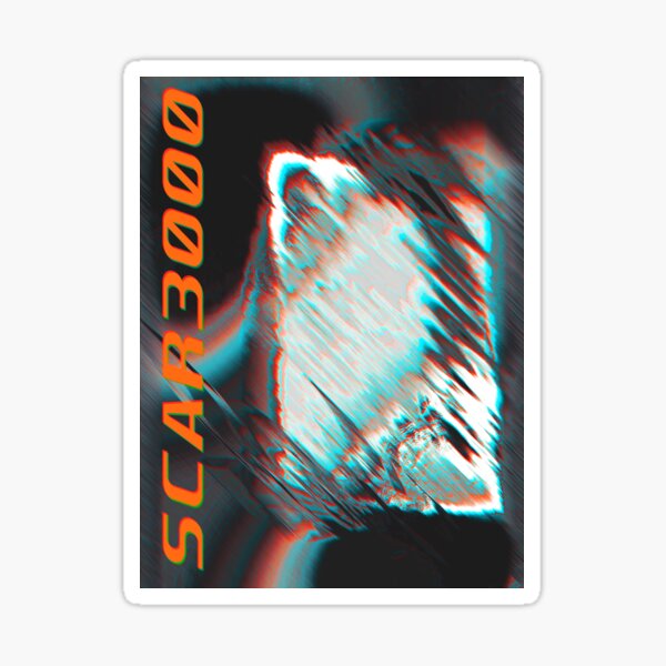 "Scar 3000" Sticker for Sale by ParyDarian | Redbubble