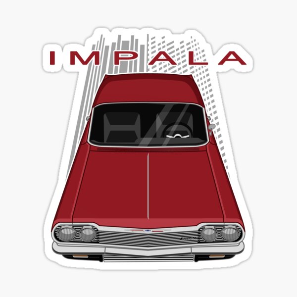 "Chevrolet Impala SS 1964 - palomar red" Sticker for Sale by V8social ...