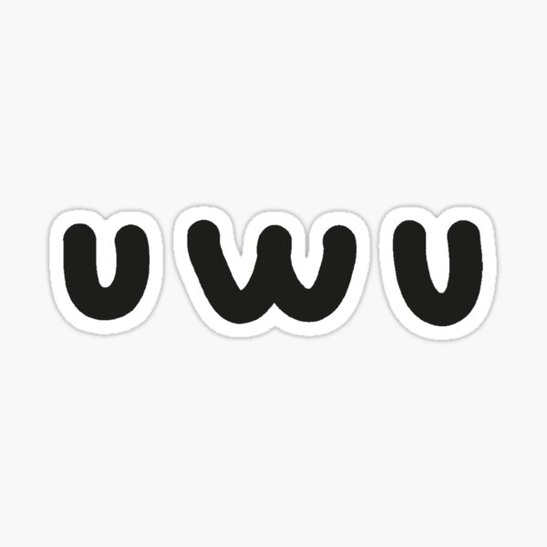 "uwu | cute phone case" Sticker by Drakon | Redbubble