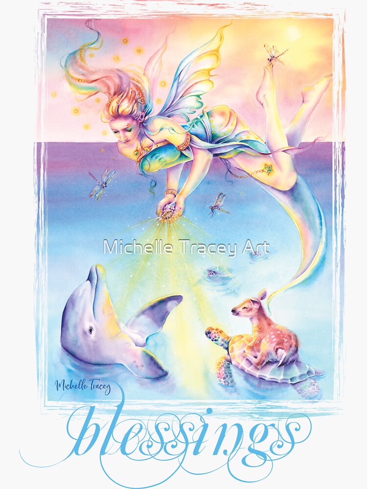 "Sienna And The Deer Ocean Blessings" Sticker for Sale by Michelle ...