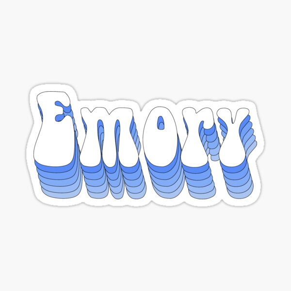 "Emory University Hippie Font" Sticker for Sale by liasansiper | Redbubble