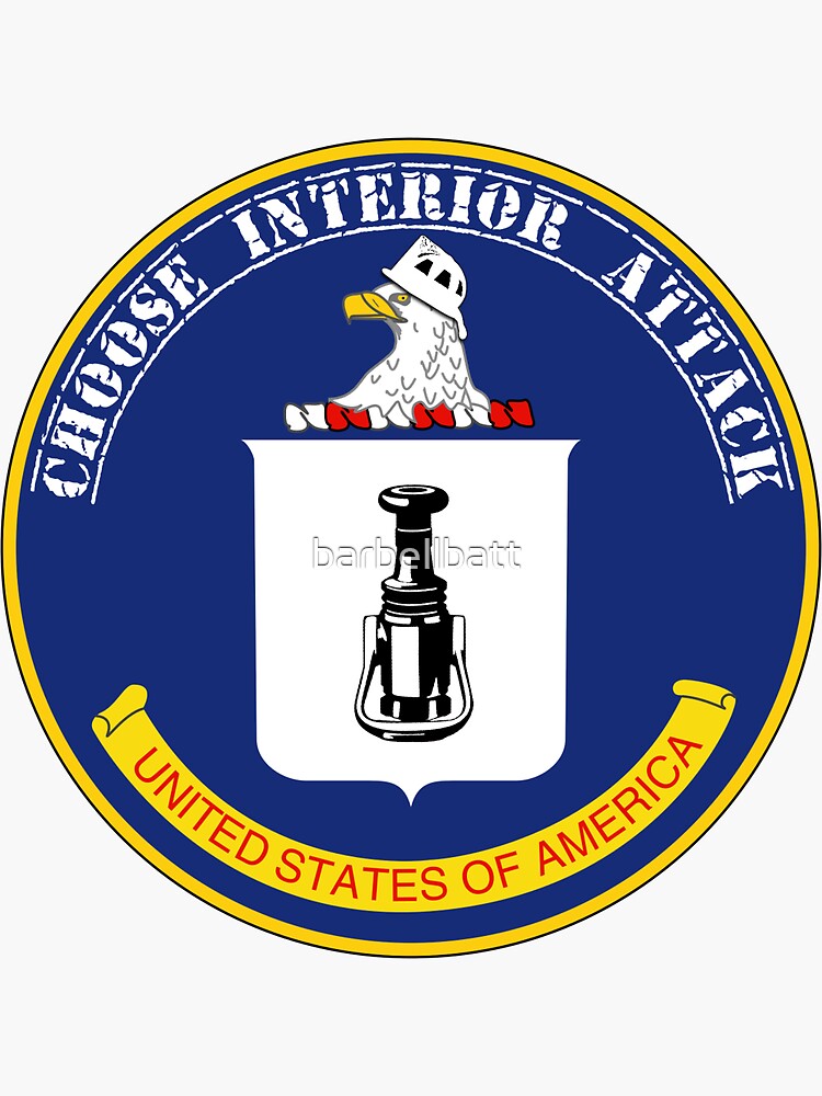 "CIA - Choose Interior Attack" Sticker for Sale by barbellbatt | Redbubble