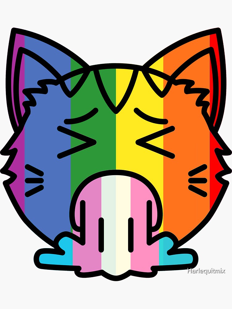 "Trans Inside" Sticker by Harlequitmix | Redbubble