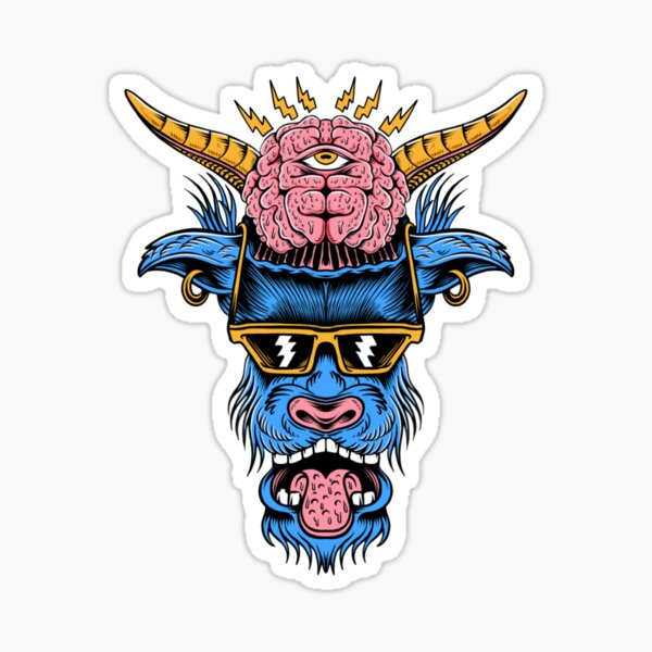 "Punk Goat" Sticker for Sale by Rawpixel | Redbubble