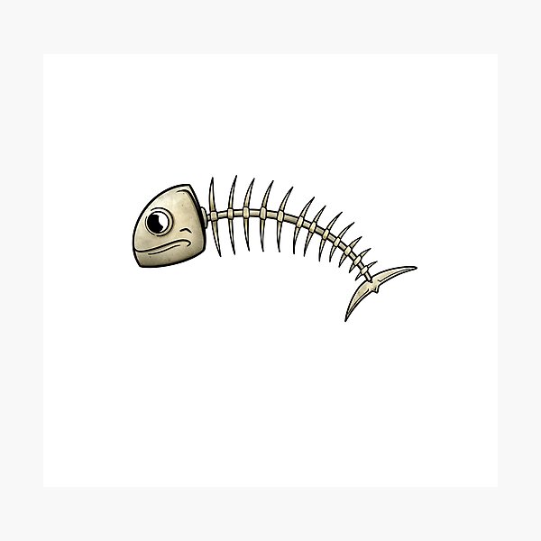 "Fishbone Cartoon" Photographic Print for Sale by stevennvh | Redbubble