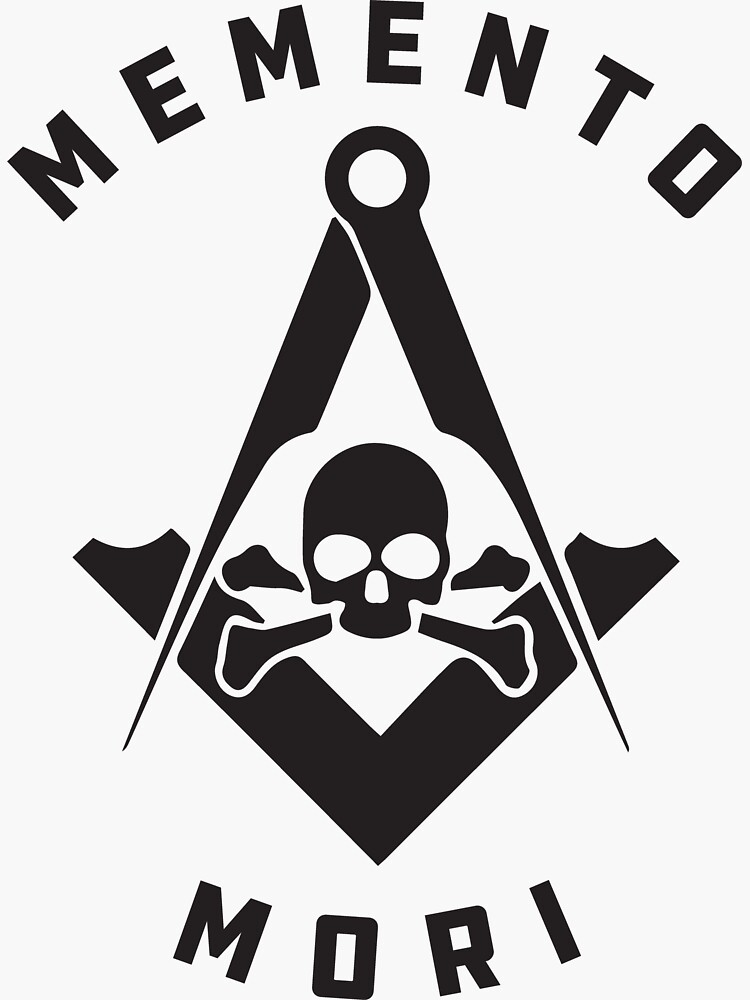 "Masonic Memento Mori Skull" Sticker for Sale by leftty | Redbubble