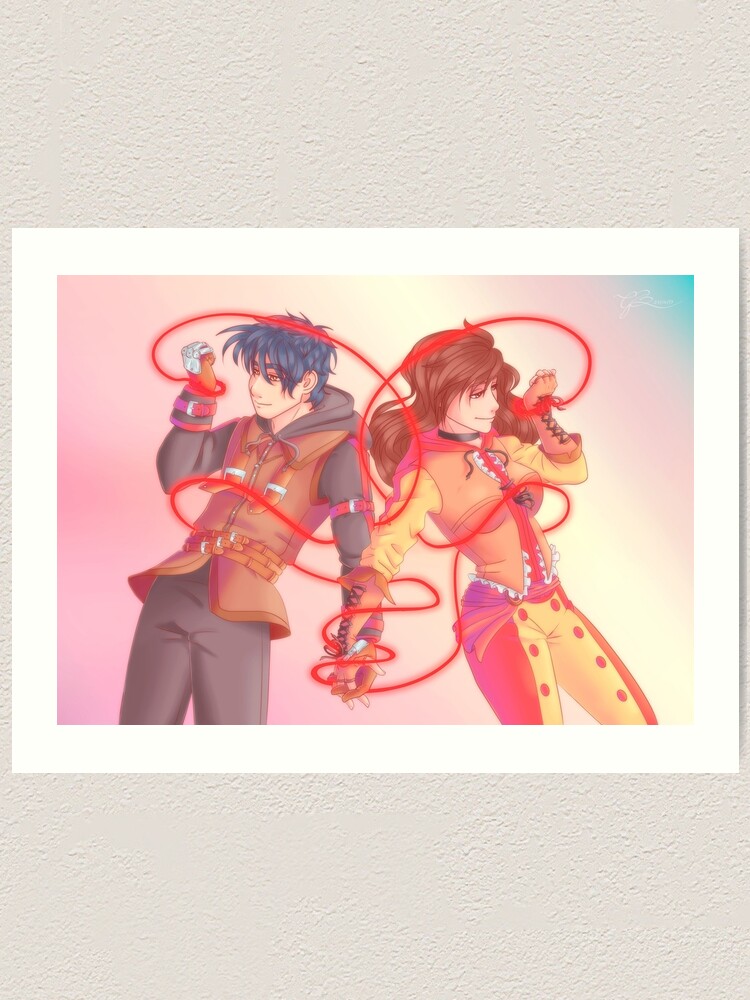 "Red thread of fate" Art Print by Gessy | Redbubble