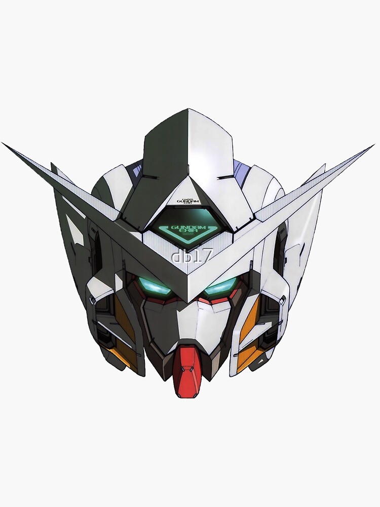 "Gundam Exia head stickers" Sticker for Sale by db17 | Redbubble