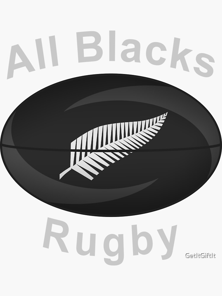 "All Blacks Rugby World Cup Ball design" Sticker for Sale by ...