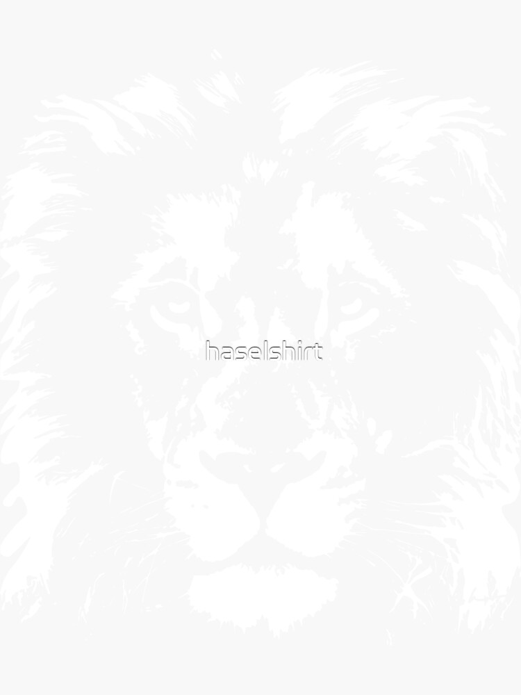 "Lion Face Shadow Leo Head Animal King Gift Idea" Sticker for Sale by ...