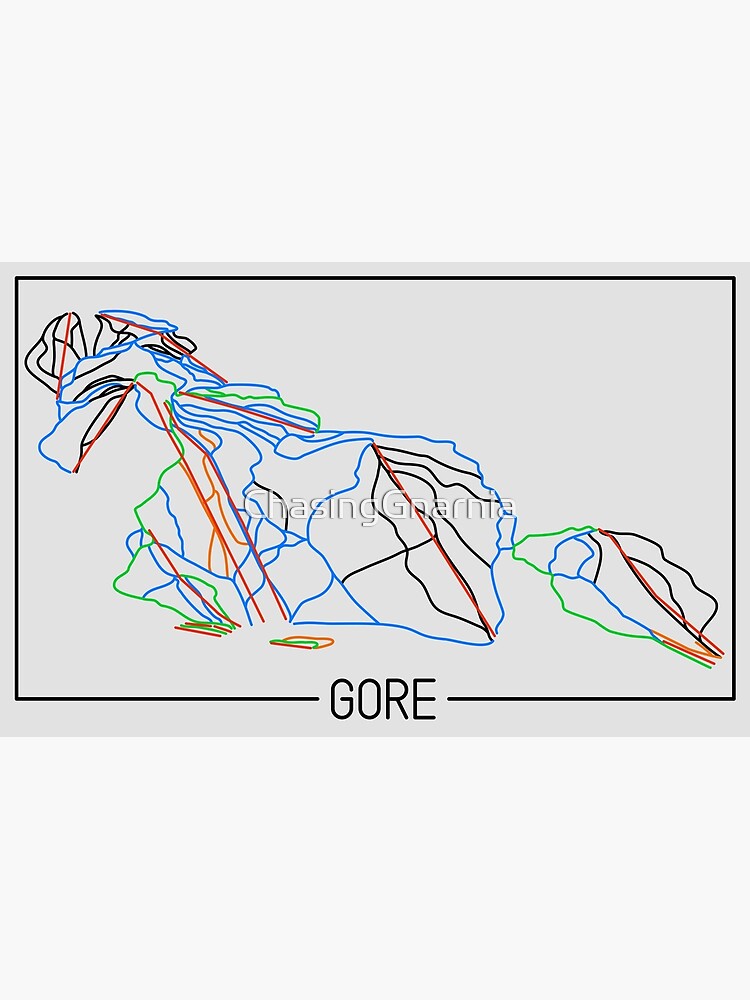 "Gore Mountain Trail Rating Map" Art Print by ChasingGnarnia | Redbubble