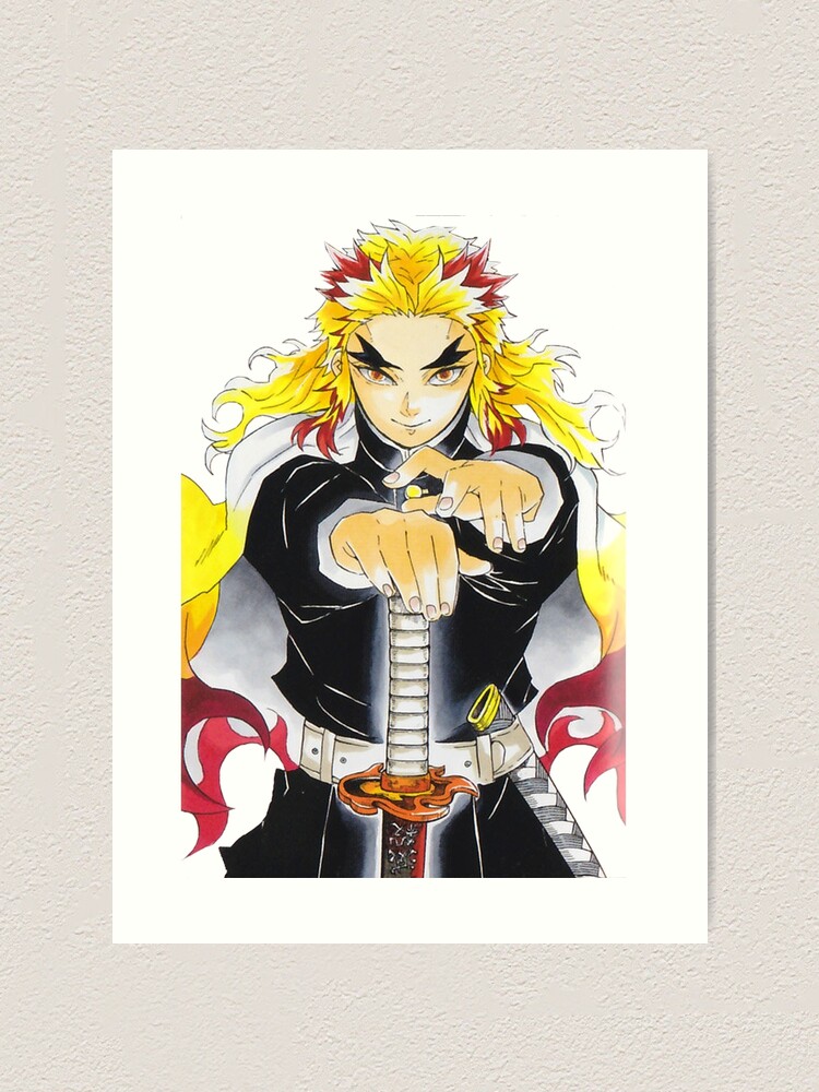 "Kimetsu Yaiba No (Demon Slayer) - Kyojuro Rengoku" Art Print by ...