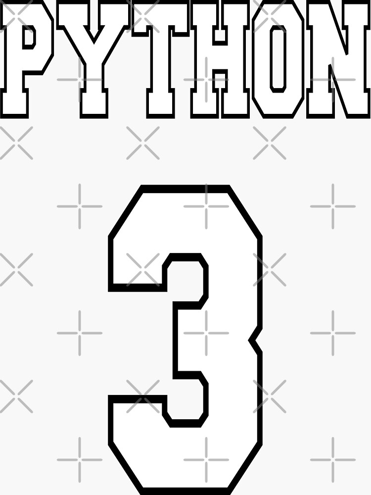 "Python 3 - White on Blue Design for Python Programmers" Sticker by ...