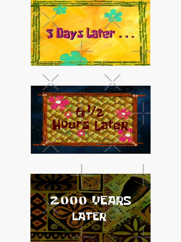 Pegatina «Paquete de tarjeta de tiempo de Bob Esponja 1» de Get-Geeky ...