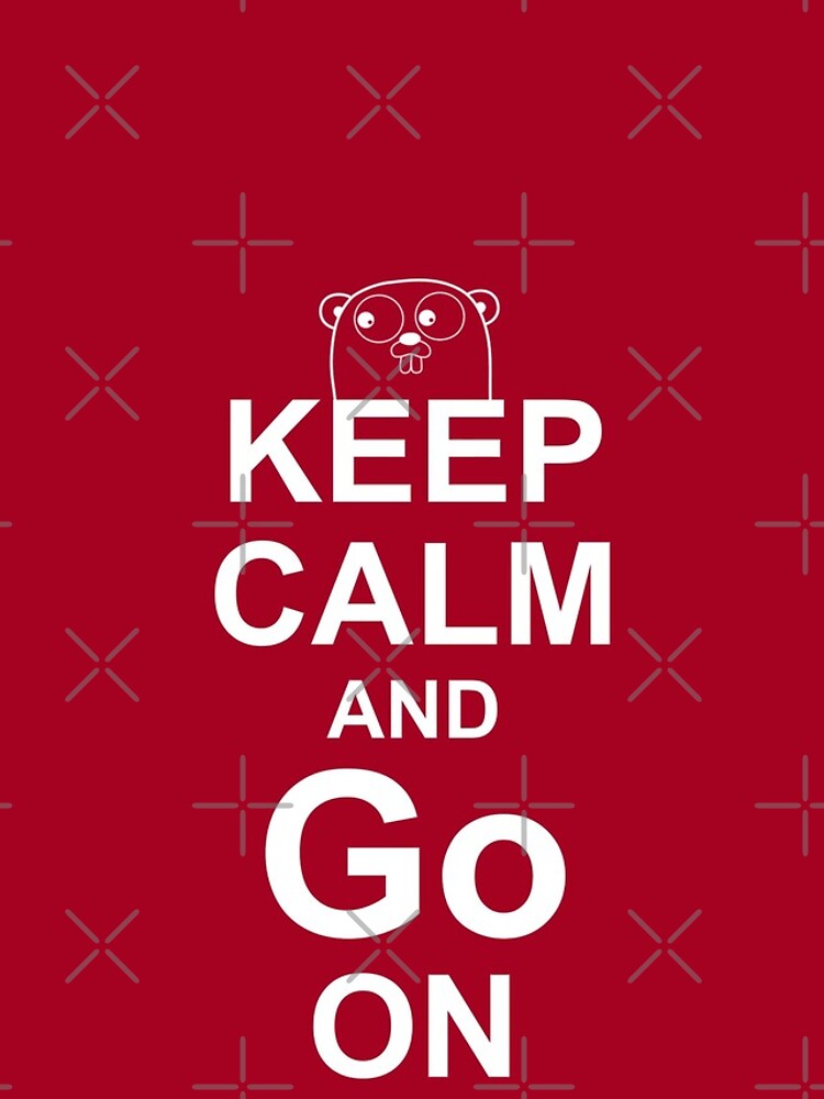 "KEEP CALM AND Go ON - White on Red Design for Go Programmers" iPhone ...