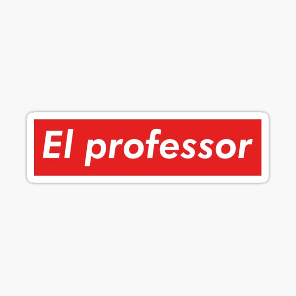 "El professor" Sticker by ClaireAdams13 | Redbubble