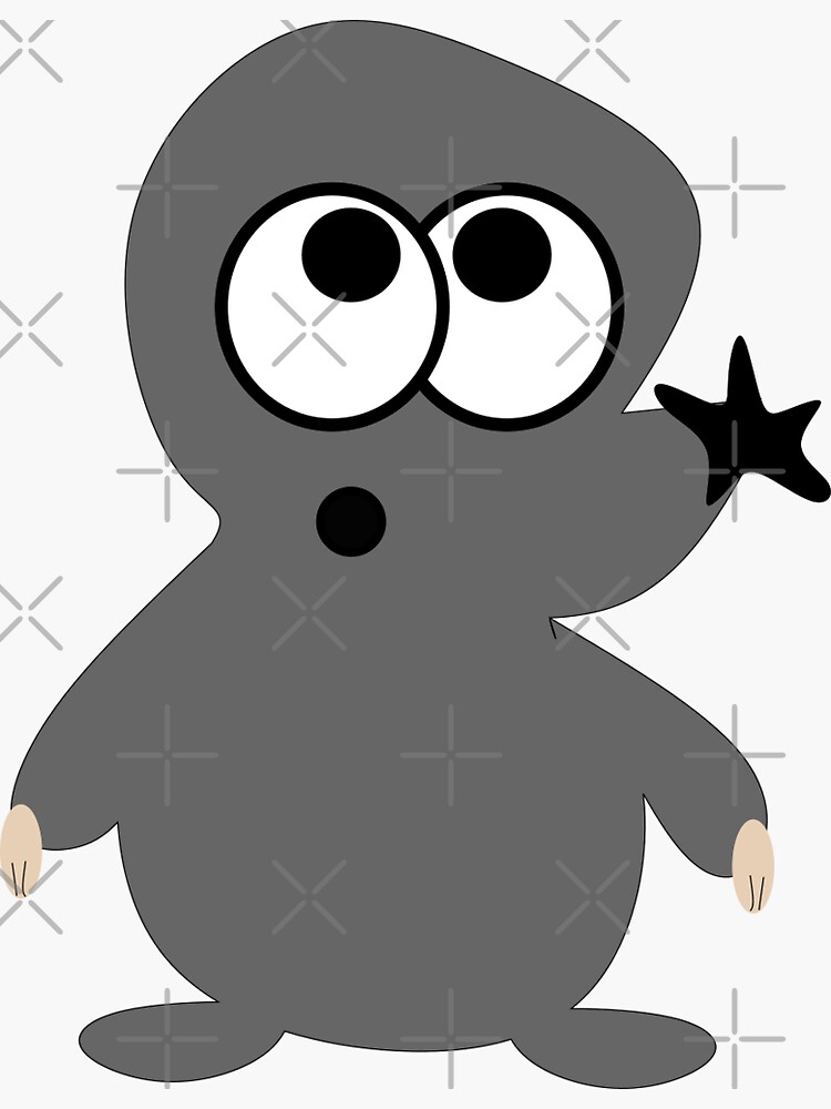 "Mole bald man" Sticker by HasenDesign | Redbubble