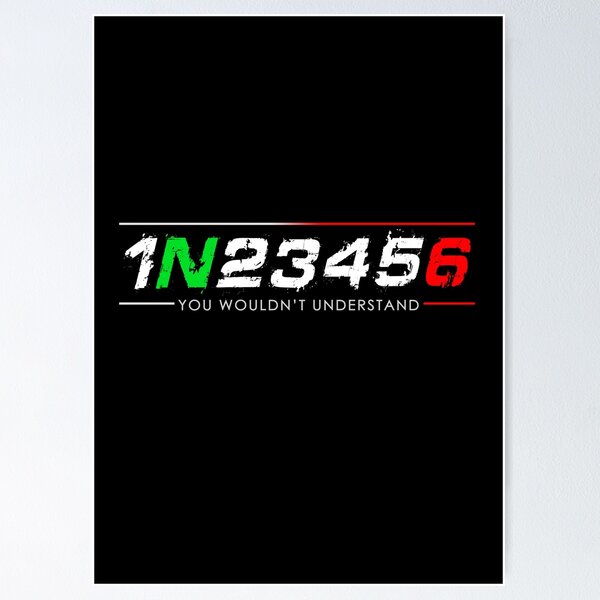 "1N23456 Motorcycle Gear Biker" Poster for Sale by geekone | Redbubble