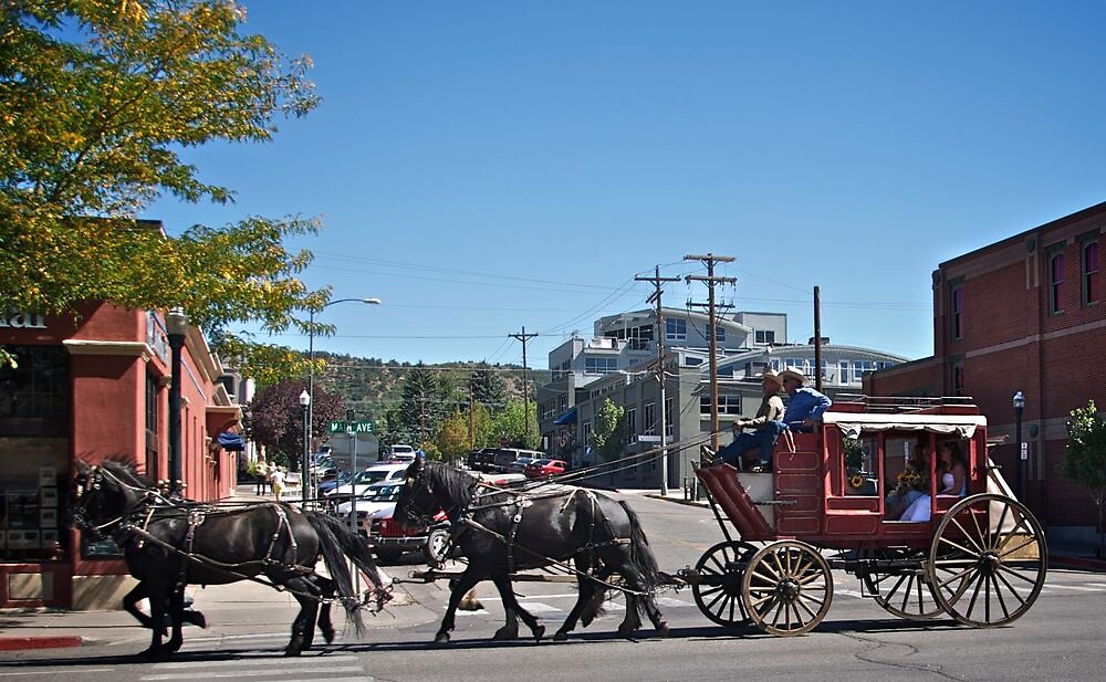 "Stagecoach in Durango, Colorado, USA" by Ann Reece | Redbubble