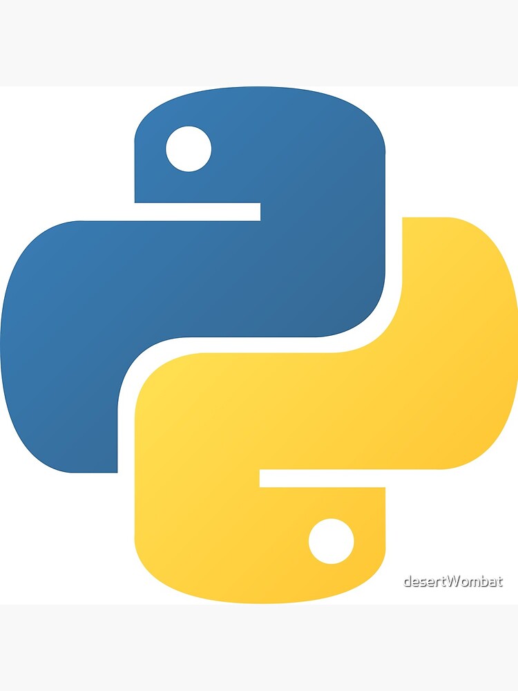 "Colored Python Logo Artwork" Photographic Print by desertWombat ...