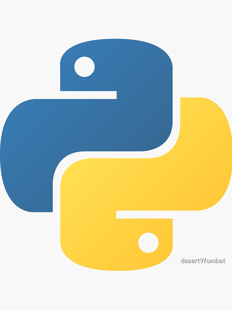 "Colored Python Logo Artwork" Sticker by desertWombat | Redbubble