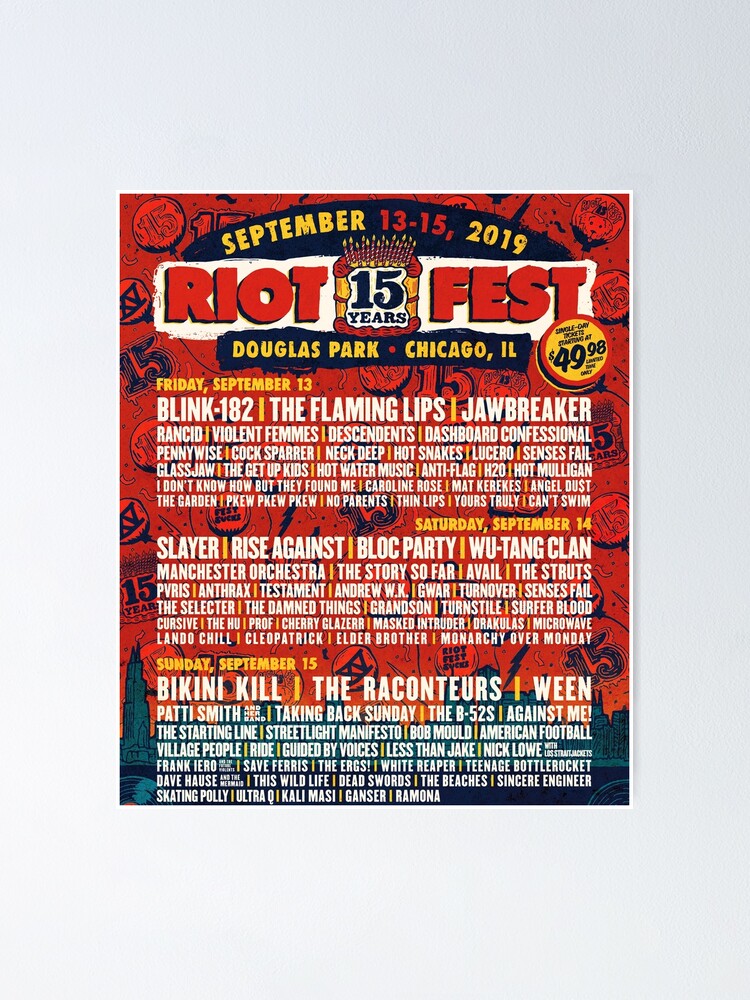 "rio riot festival fest 2019 visimisi lineup" Poster for Sale by llyren ...