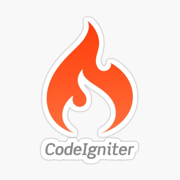 "Red CodeIgniter Logo Artwork with Gray Text" Sticker by desertWombat ...