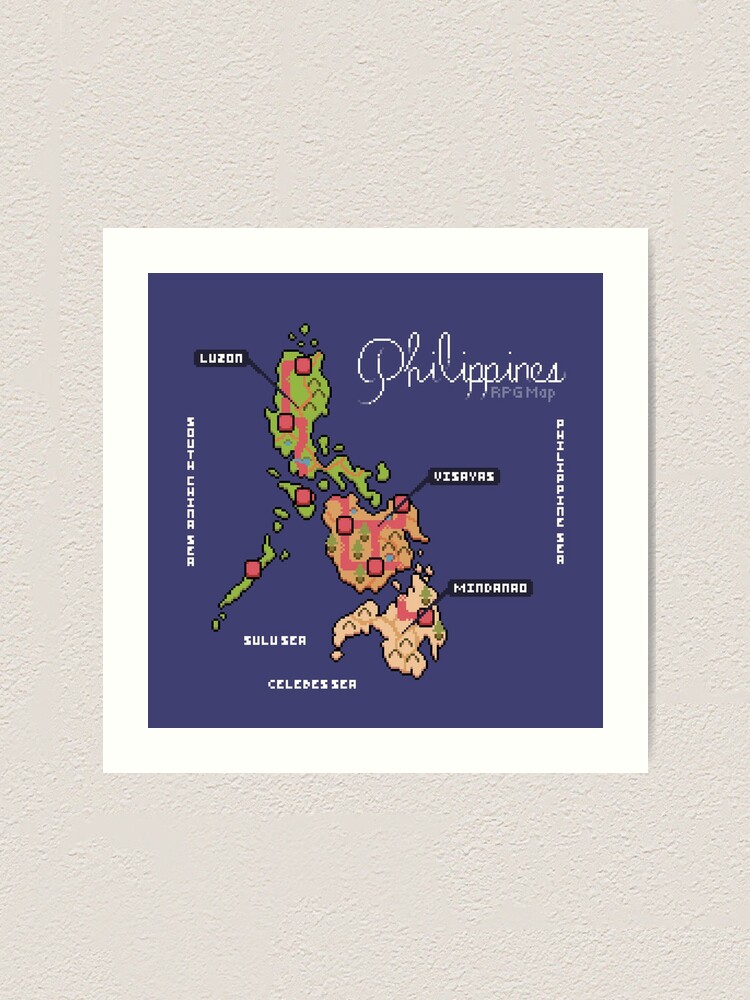 "Pixel Art Philippines RPG Map" Art Print for Sale by jeyyywastaken ...