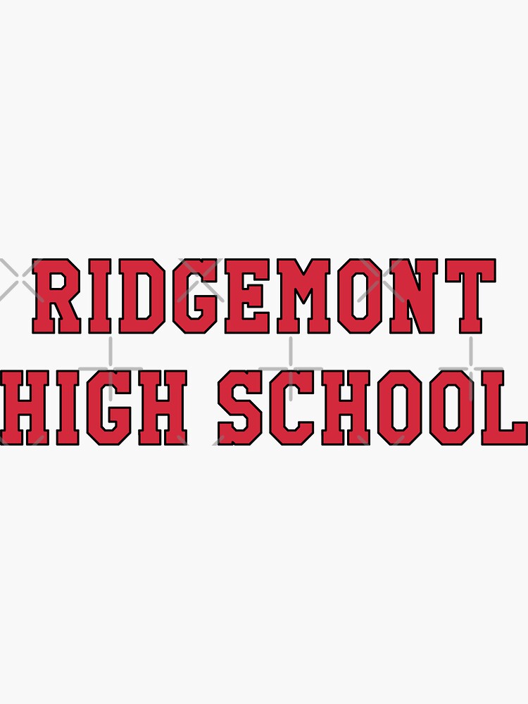 "Ridgemont High School (Fast Times)" Sticker by fandemonium | Redbubble