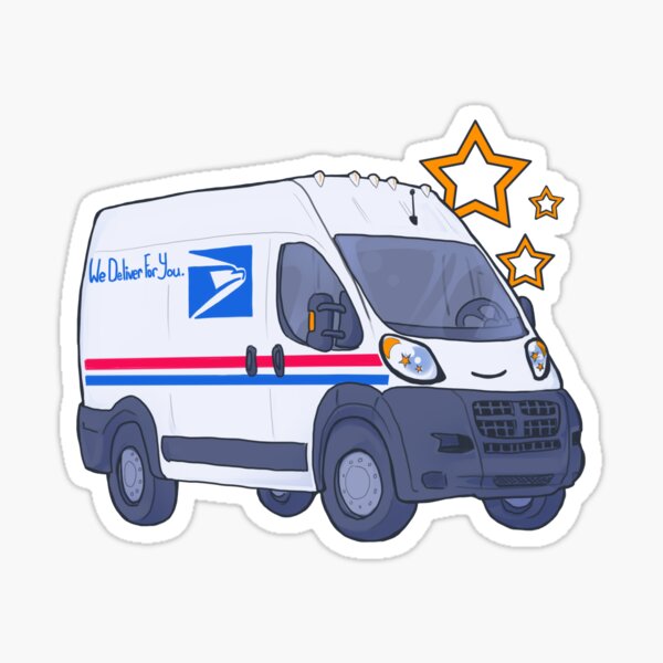 Mail Truck Stickers | Redbubble