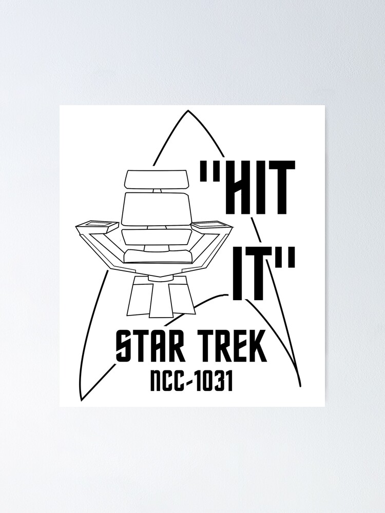 "Star Trek Discovery Captain Pike: Hit it" Poster for Sale by sci-fi ...