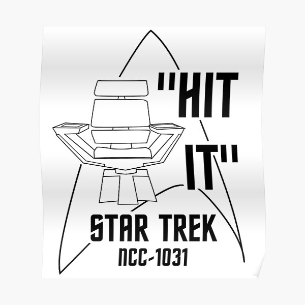 "Star Trek Discovery Captain Pike: Hit it" Poster for Sale by sci-fi ...