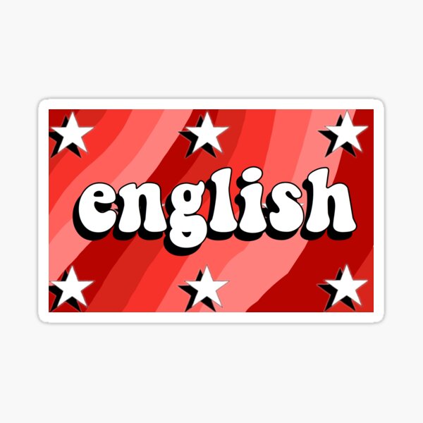 "English Sticker" Sticker by huladesigns | Redbubble