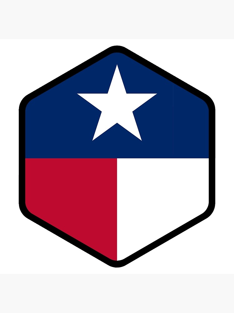 "Texagon (Texas flag hexagon)" Poster for Sale by samvschantz | Redbubble