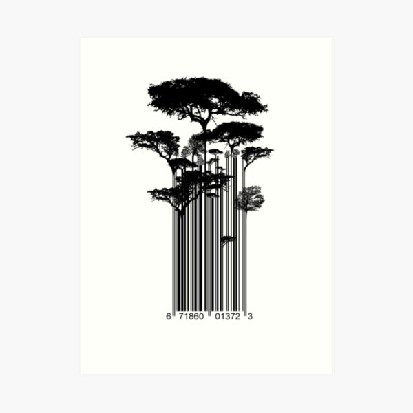"Barcode Trees Banksy style Street Art" Art Print for Sale by ...