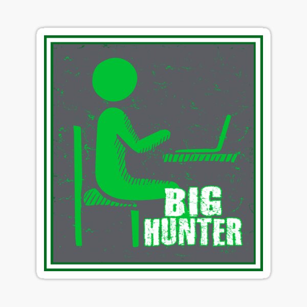 "Bug Big Hunter Computer Nerd Programmer" Sticker by tarek25 | Redbubble