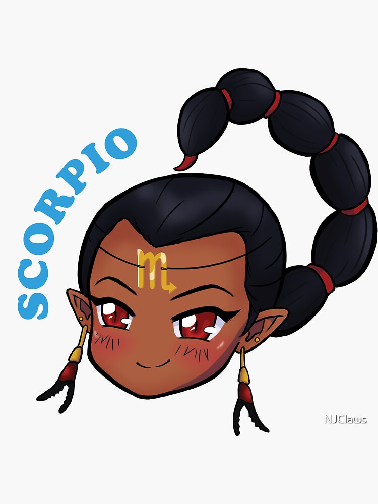 "Chibi Scorpio" Sticker for Sale by NJClaws | Redbubble