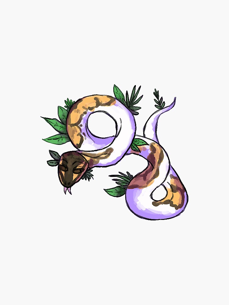 "Pied Ball Python " Sticker for Sale by Bubblecroc | Redbubble