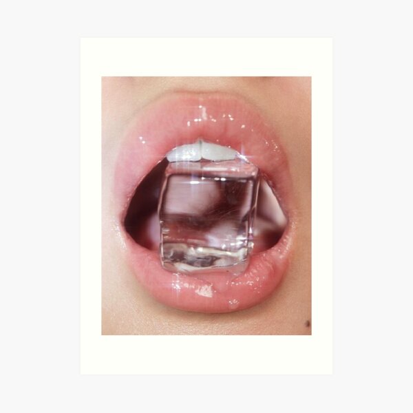 "iCE LiPS glossier" Art Print for Sale by simonson5 | Redbubble