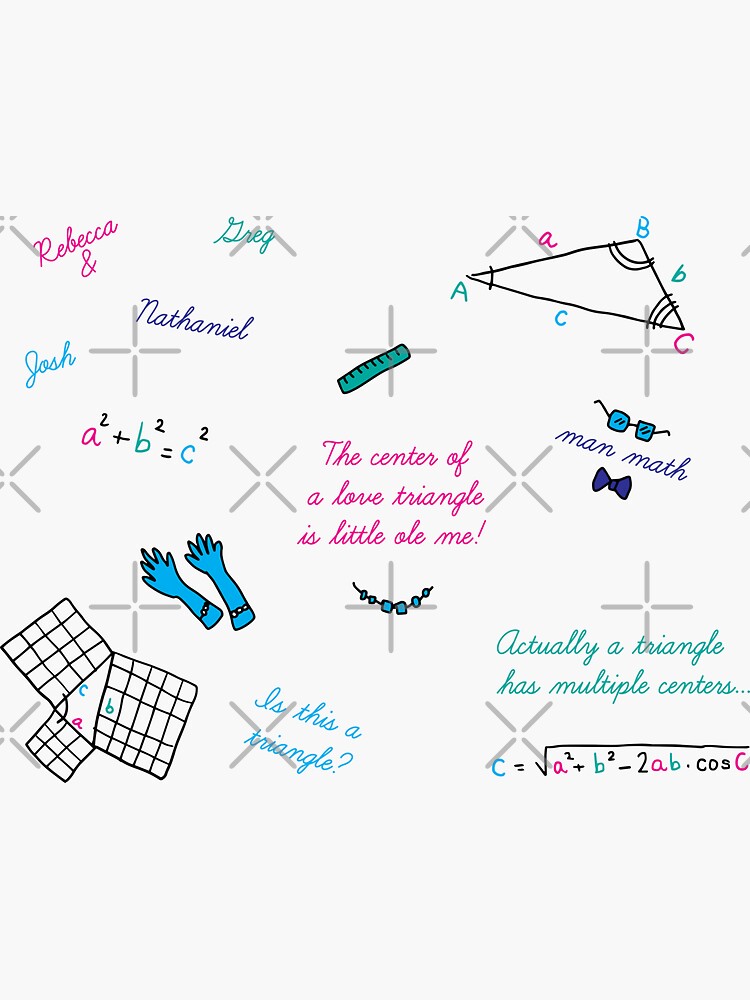 "The Math of Love Triangles by Crazy Ex-Girlfriend" Sticker for Sale by ...