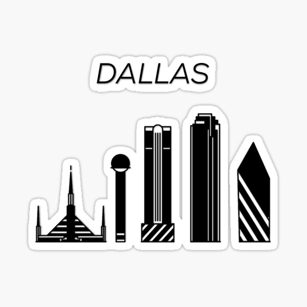 "Dallas Skyline, Texas, United States" Sticker for Sale by marosharaf ...