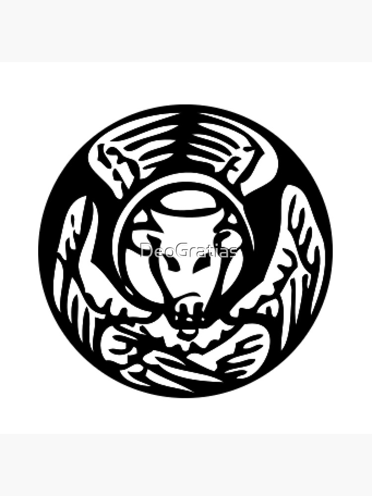 "Winged Ox - white bkg" Framed Art Print by DeoGratias | Redbubble