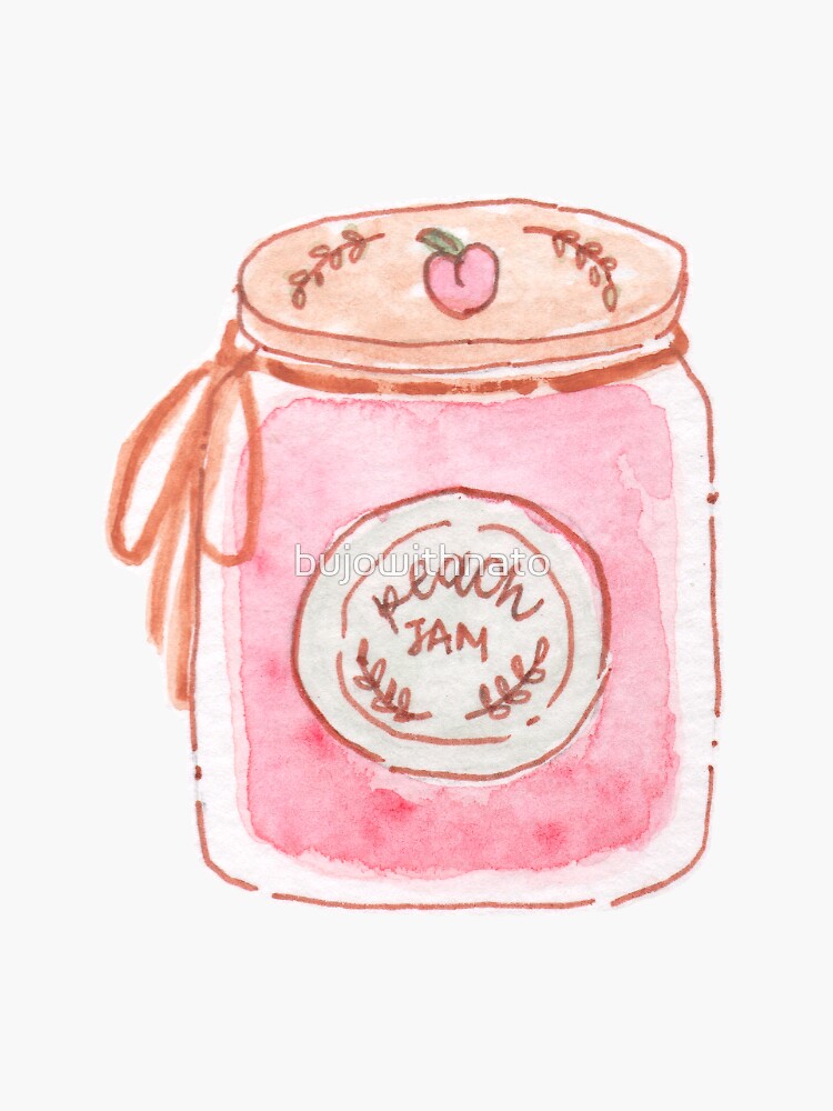 "Peach Jam" Sticker for Sale by bujowithnato | Redbubble