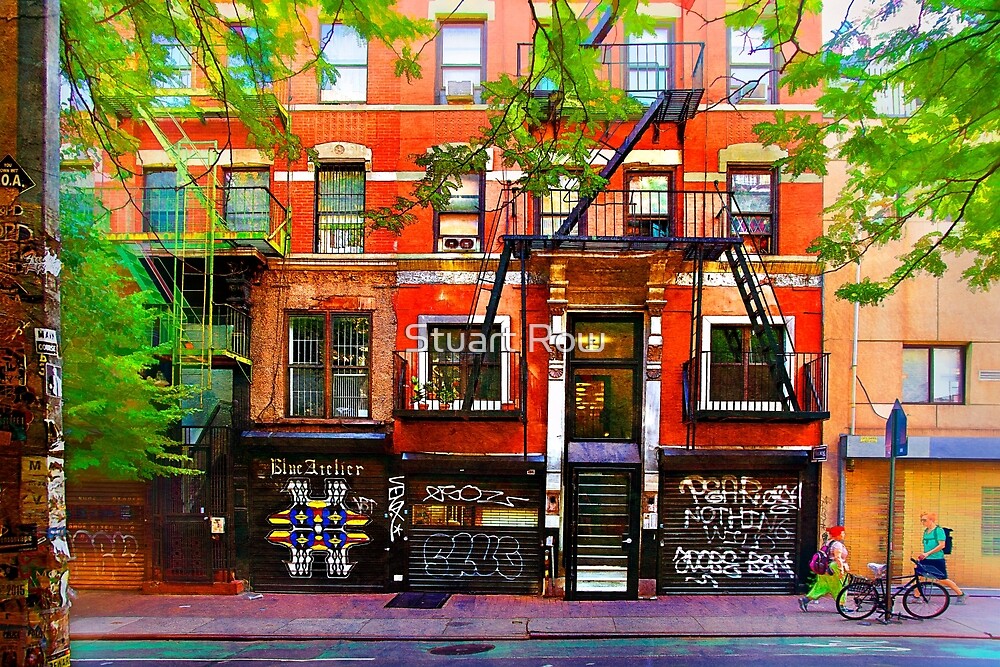 "Lower East Side Street Scene" by Stuart Row | Redbubble