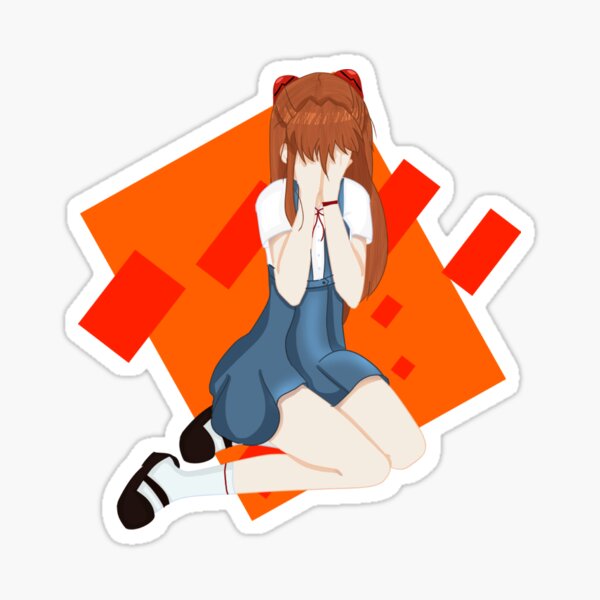 "Asuka V1" Sticker by MoMo0420 | Redbubble