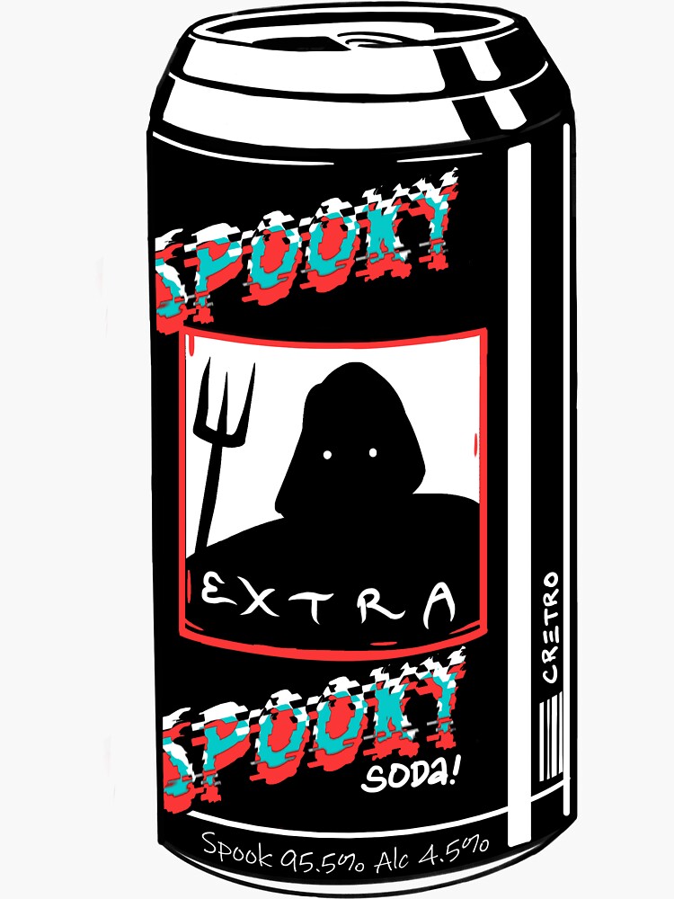 "Spooky Soda Can Dark Art Beverage Devil’s Drink Poster" Sticker for ...
