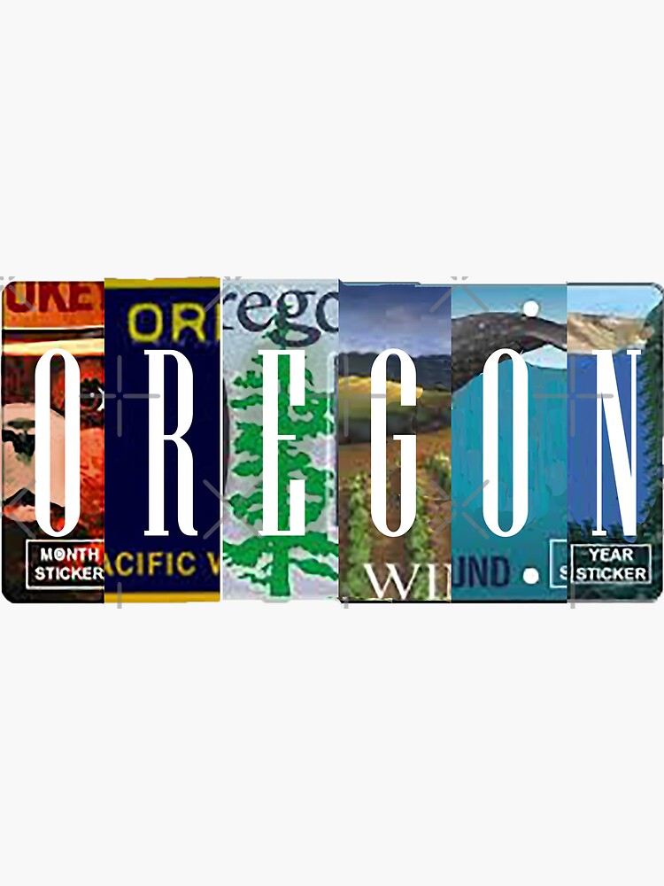 "Oregon License Plates" Sticker for Sale by stermitkermit | Redbubble