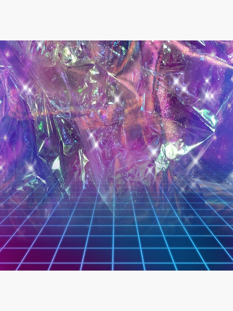 "Retro Holographic Vaporwave Grid Design " Poster for Sale by ...