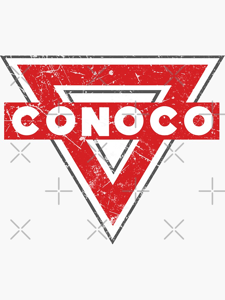 "Conoco Oil Vintage Company" Sticker for Sale by quark | Redbubble