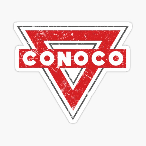 "Conoco Oil Vintage Company" Sticker for Sale by quark | Redbubble